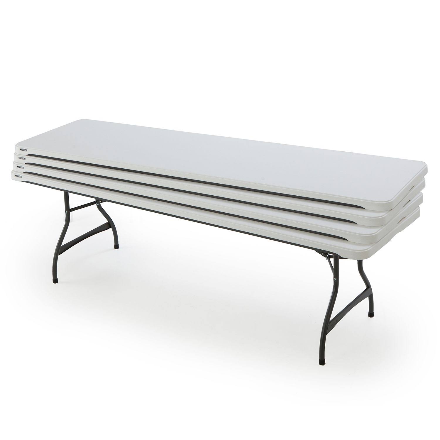 Lifetime 4-Pack Commercial Stacking 8 ft Folding Table - White (80344 ...