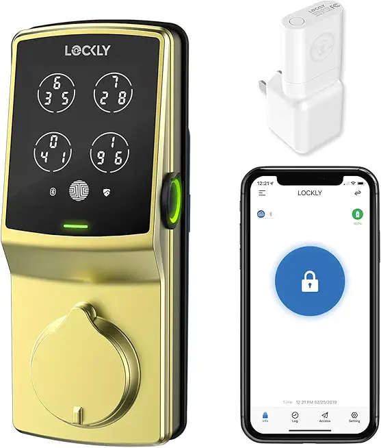 Lockly Secure Pro Deadbolt Smart Lock, Keyless Entry Door Lock with Wi ...