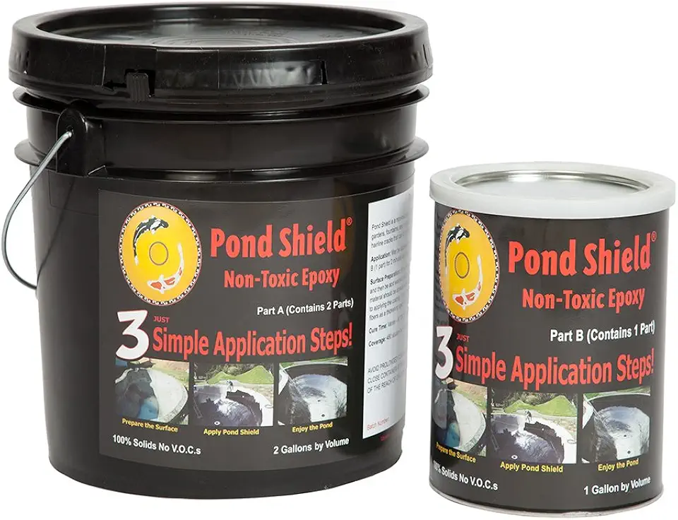 Pond Armor SKU-WHITE-3GA Non-Toxic Pond Shield Epoxy Paint, 3-Gallon ...