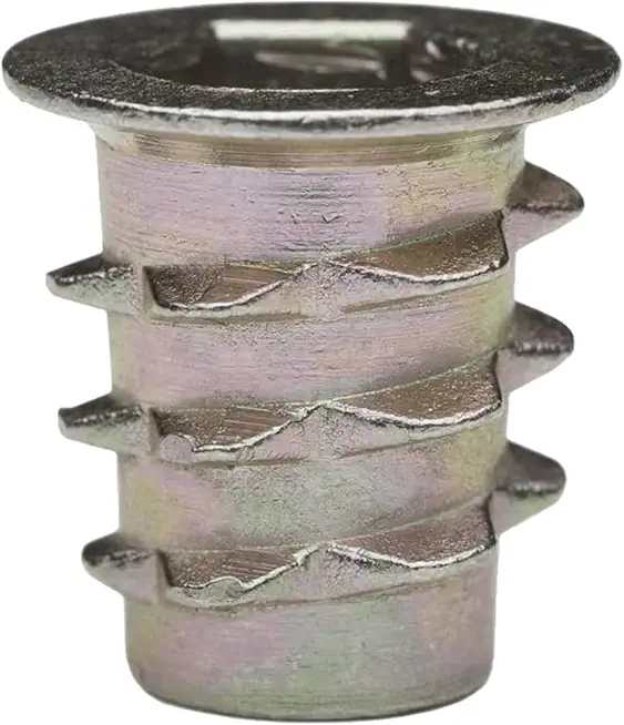 E-Z LOK Knife Threaded Insert for Soft Wood, Zinc Hex-Flanged Thread ...