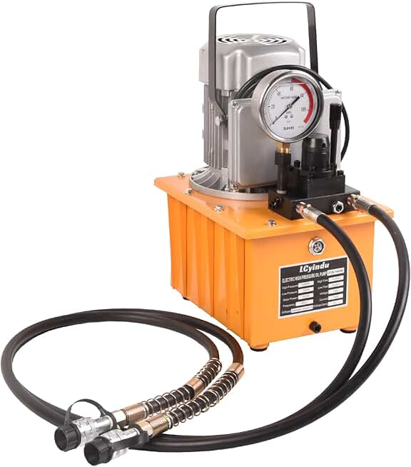 750W 10000 PSI 110V,8L/2.1Gallon Electric Driven Hydraulic Pump Power ...