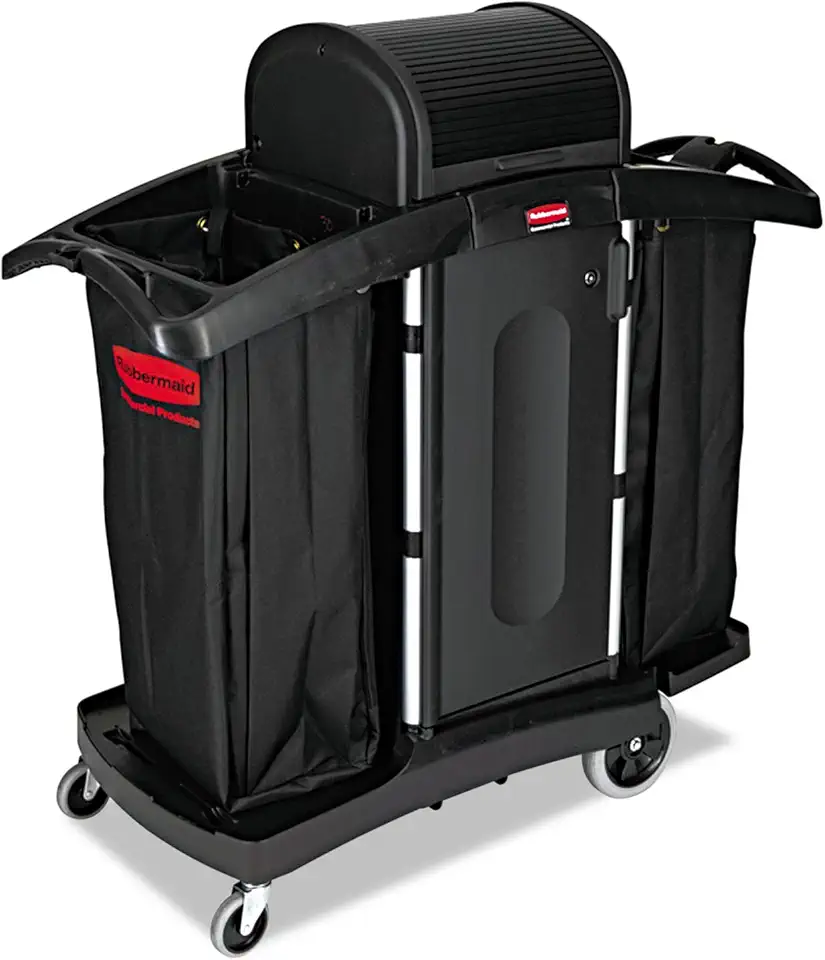 Commercial Products Compact High Security Housekeeping/Janitorial Cart ...