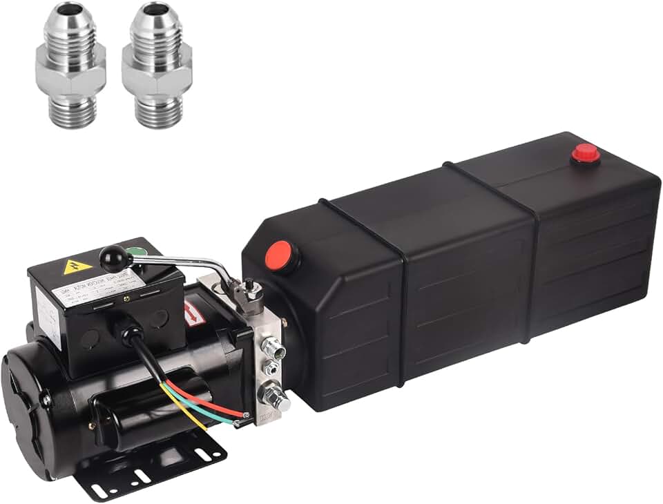 16 Quart Hydraulic Power Unit Hydraulic Car Lift Pump 220V 3450 RPM 2 ...