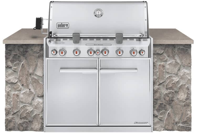 Weber Summit S-660 Stainless Steel Built-In Liquid Propane Gas Grill ...