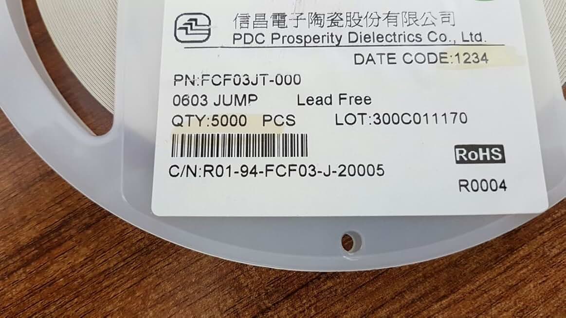 5,000 X PDC FCF03JT-000 Resistor Thick Film 0603 - Costco Arizona