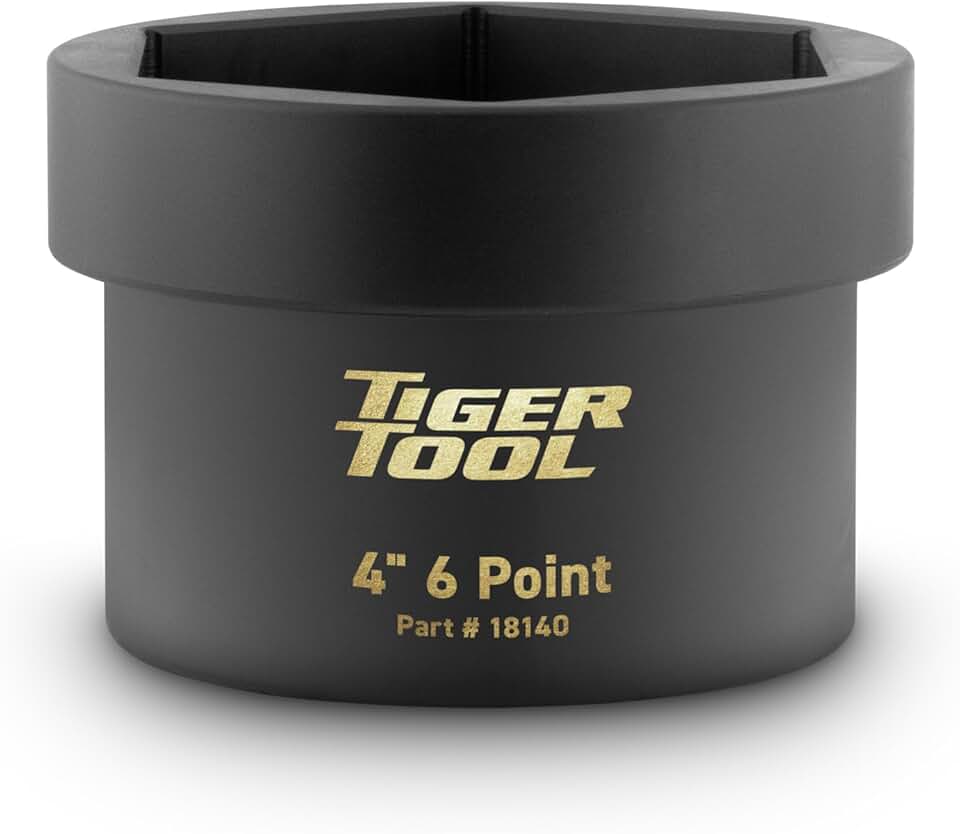 Tiger Tool 4 Inch 6-Point Axle Nut Socket for Commercial Trucks ...