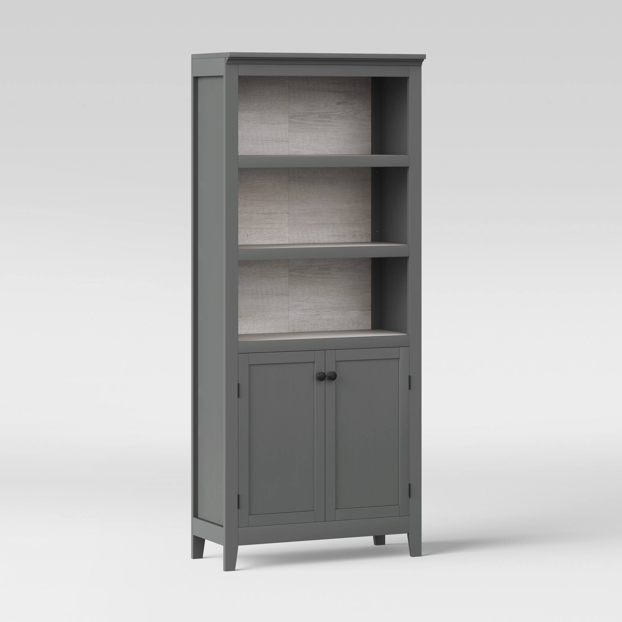 7222 Carson 5 Shelf Bookcase with Doors Gray Threshold - Costco Arizona