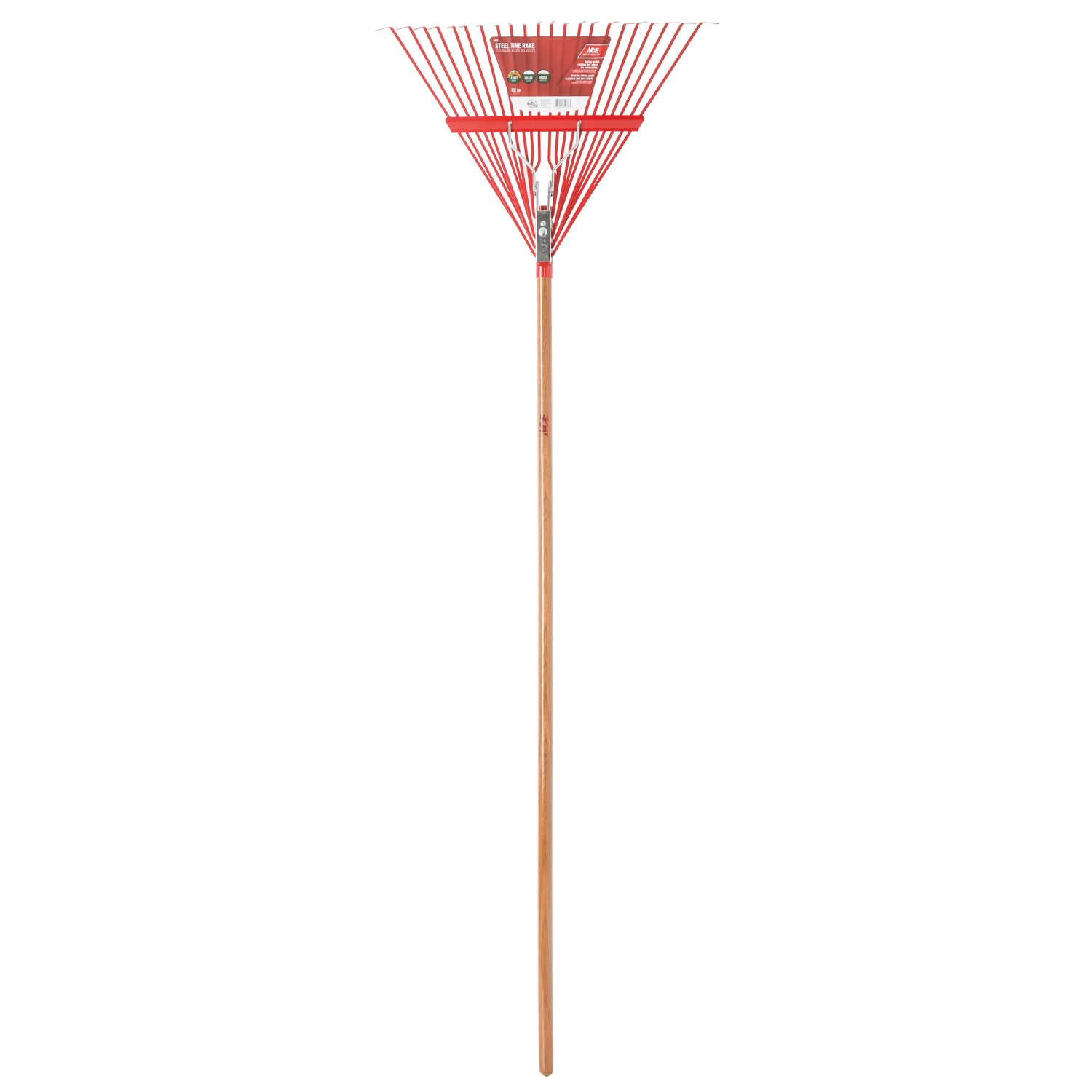 Ace 64.5 in. 22 Tine Steel Rake Wood Handle - Costco Arizona