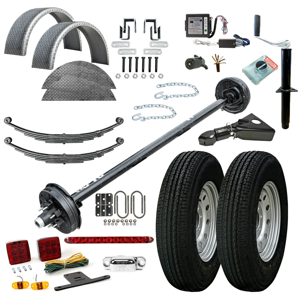 6000 lb TK Single Axle Trailer Parts Kit - 6K Capacity HD (Complete ...
