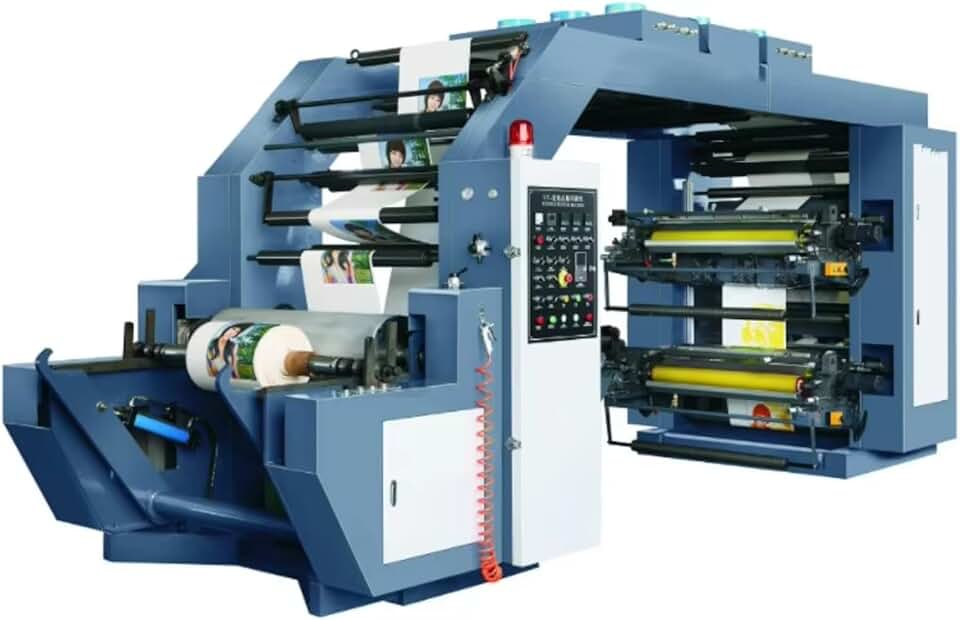 2 4 6 Color Flexo Printer Roll Film Printing Machine Six 6 Colors ...