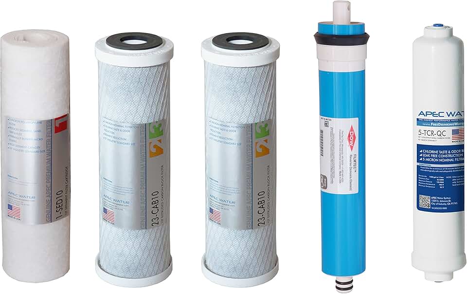 APEC Water Systems FILTER-MAX45 US Made 50 GPD Complete Replacement Set ...