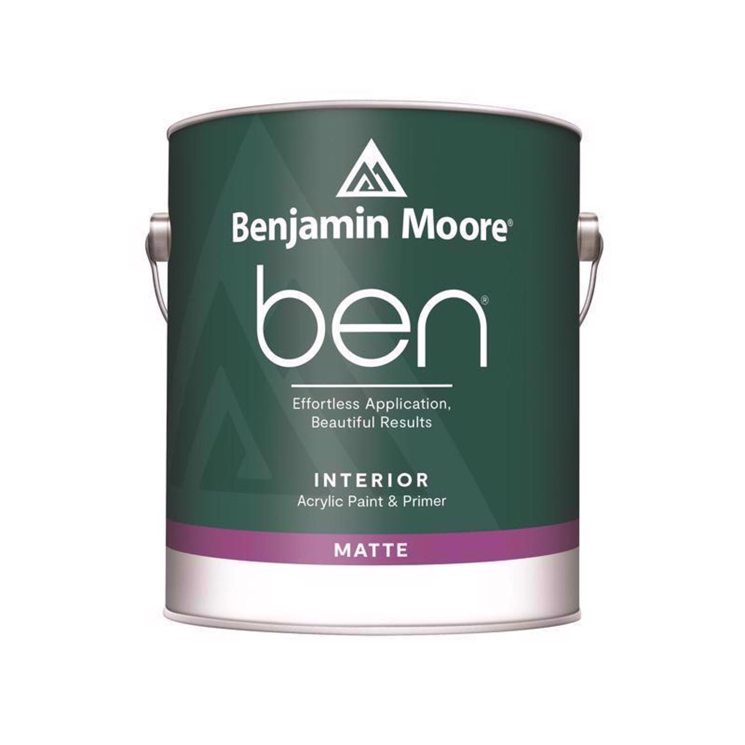 Benjamin Moore Ben Matte White Paint and Primer Interior 1 gal ...