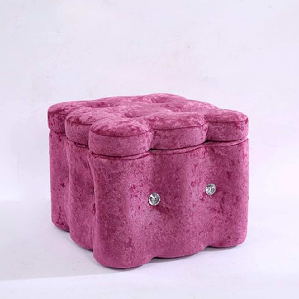 Footstool Foot Stool Ottoman Pouffe Footstool,Square Storage Foot Stool ...