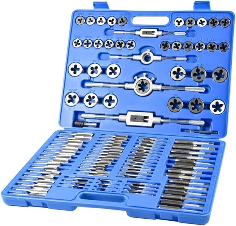 110pcs Tap Die Set M2-M18 Bearing Steel Metric Screw Thread Tap and Die ...