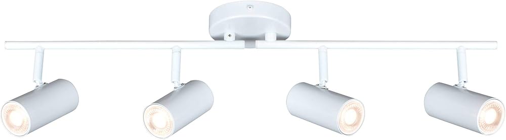 Pro Track Galena 4-Head LED Ceiling Track Light Fixture Kit Adjustable ...