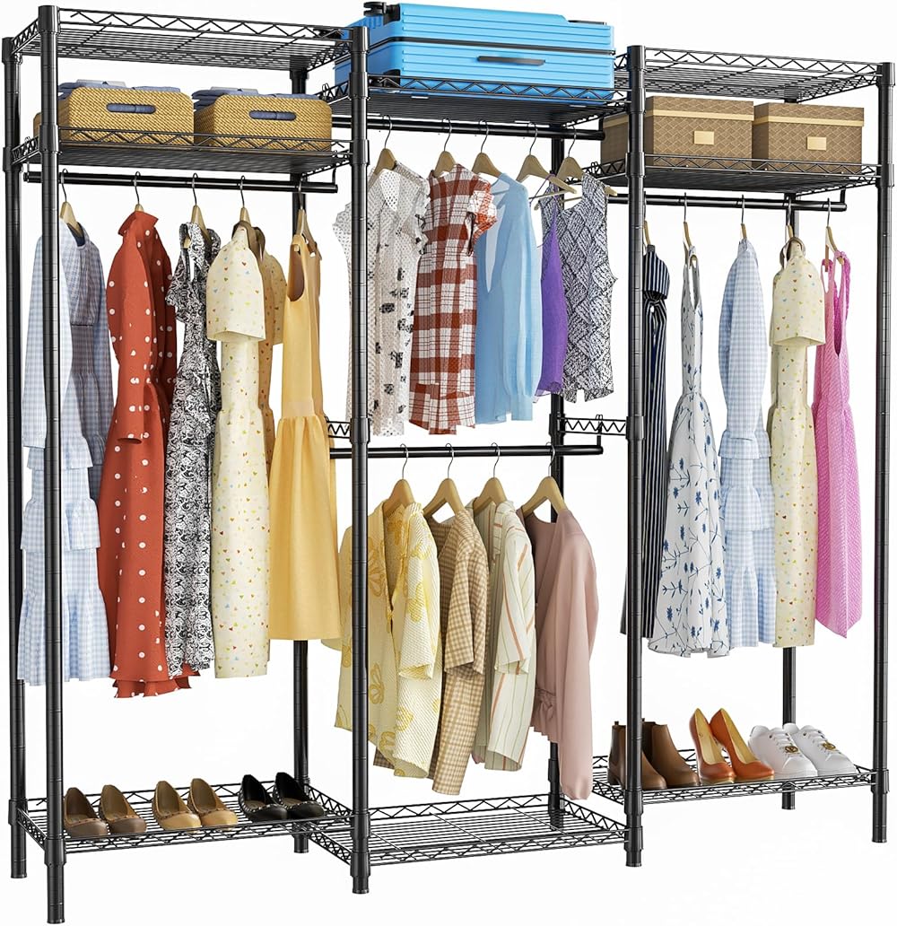 ROOMTEC Portable Closet Heavy Duty Clothes Rack Freestanding Wardrobe ...