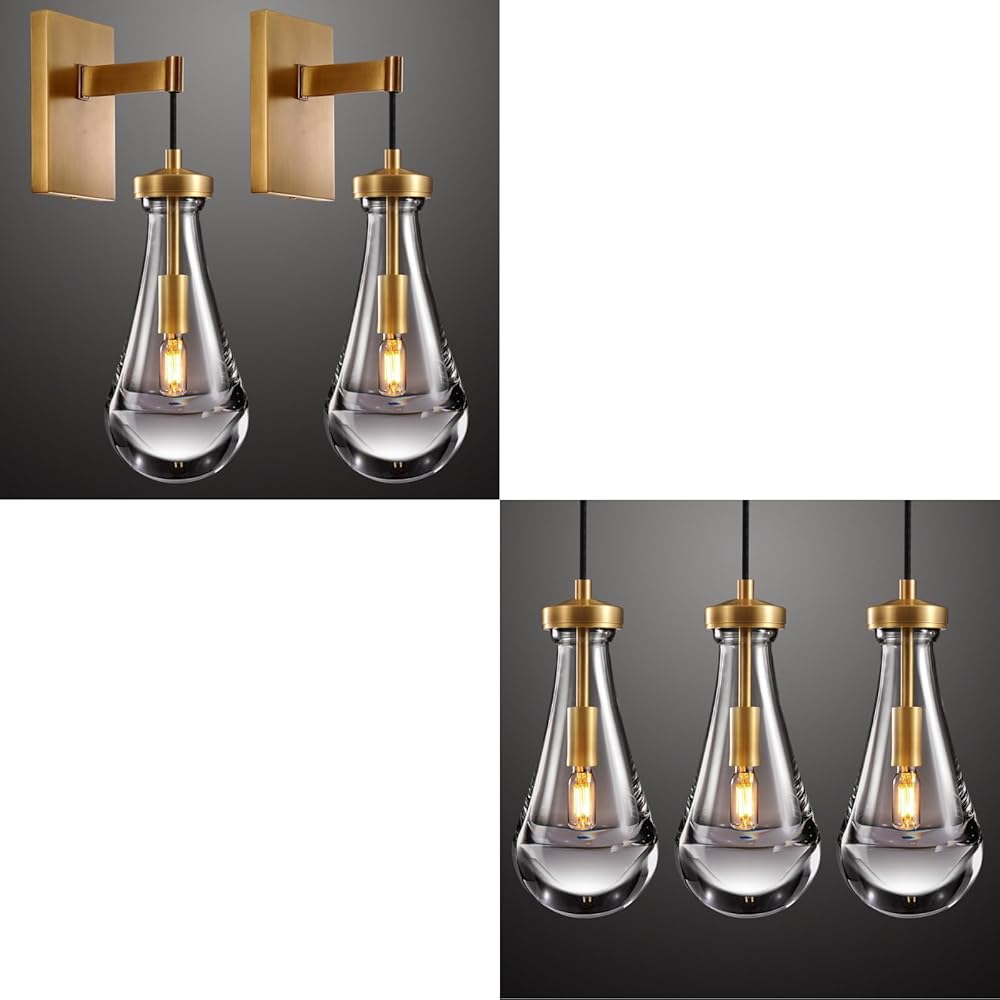 Raindrop Rope Wall Sconces Set of Two, Raindrop Pendant Lights Kitchen ...