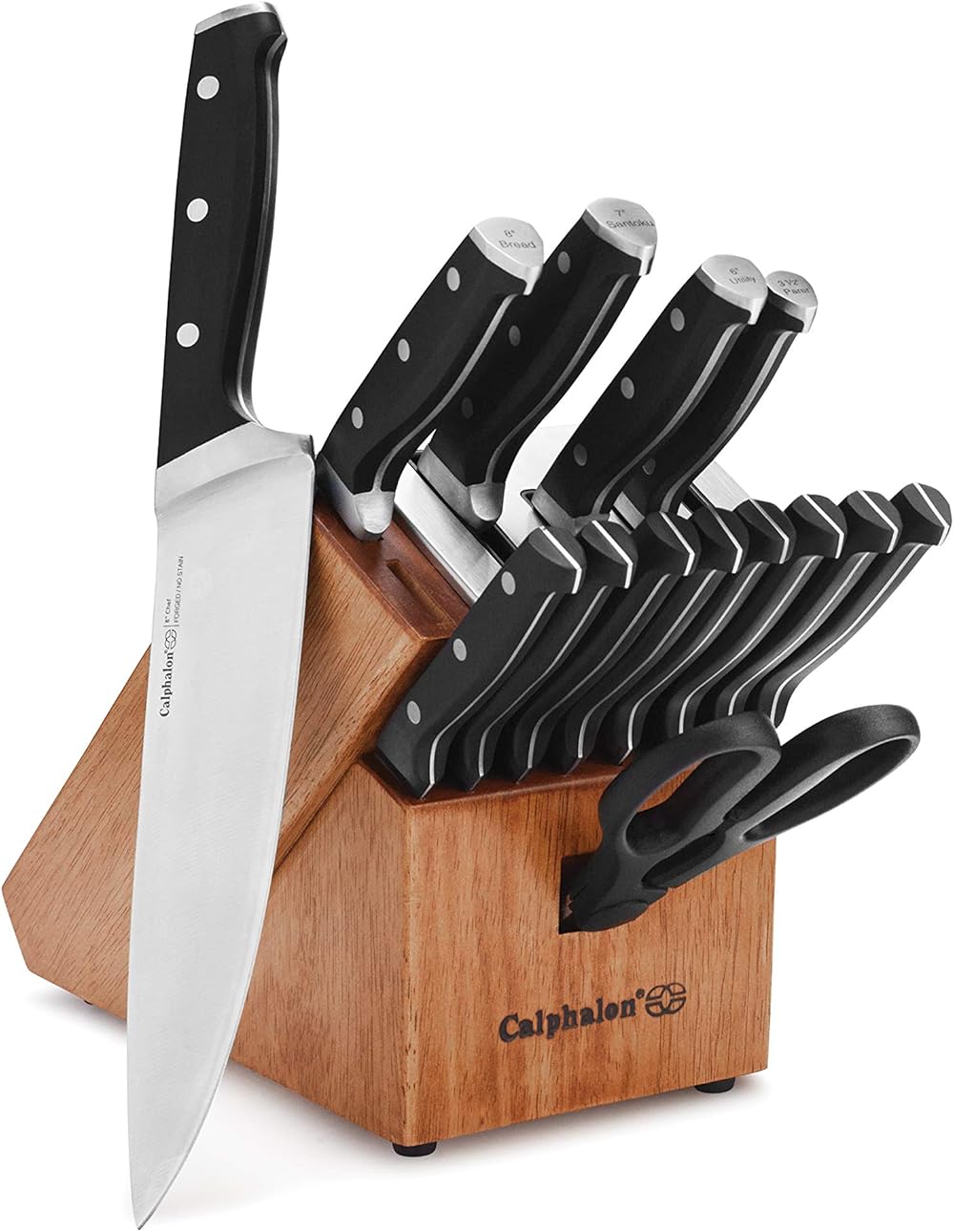 Calphalon Kitchen Knife Set with Self-Sharpening Block - Arizona Outlet