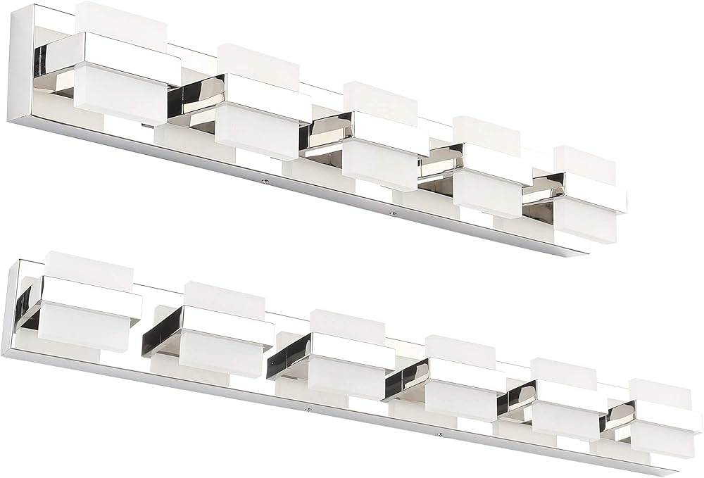 SOLFART Bundle LED Bathroom Vanity Lights Fixtures Modern Style Solid ...