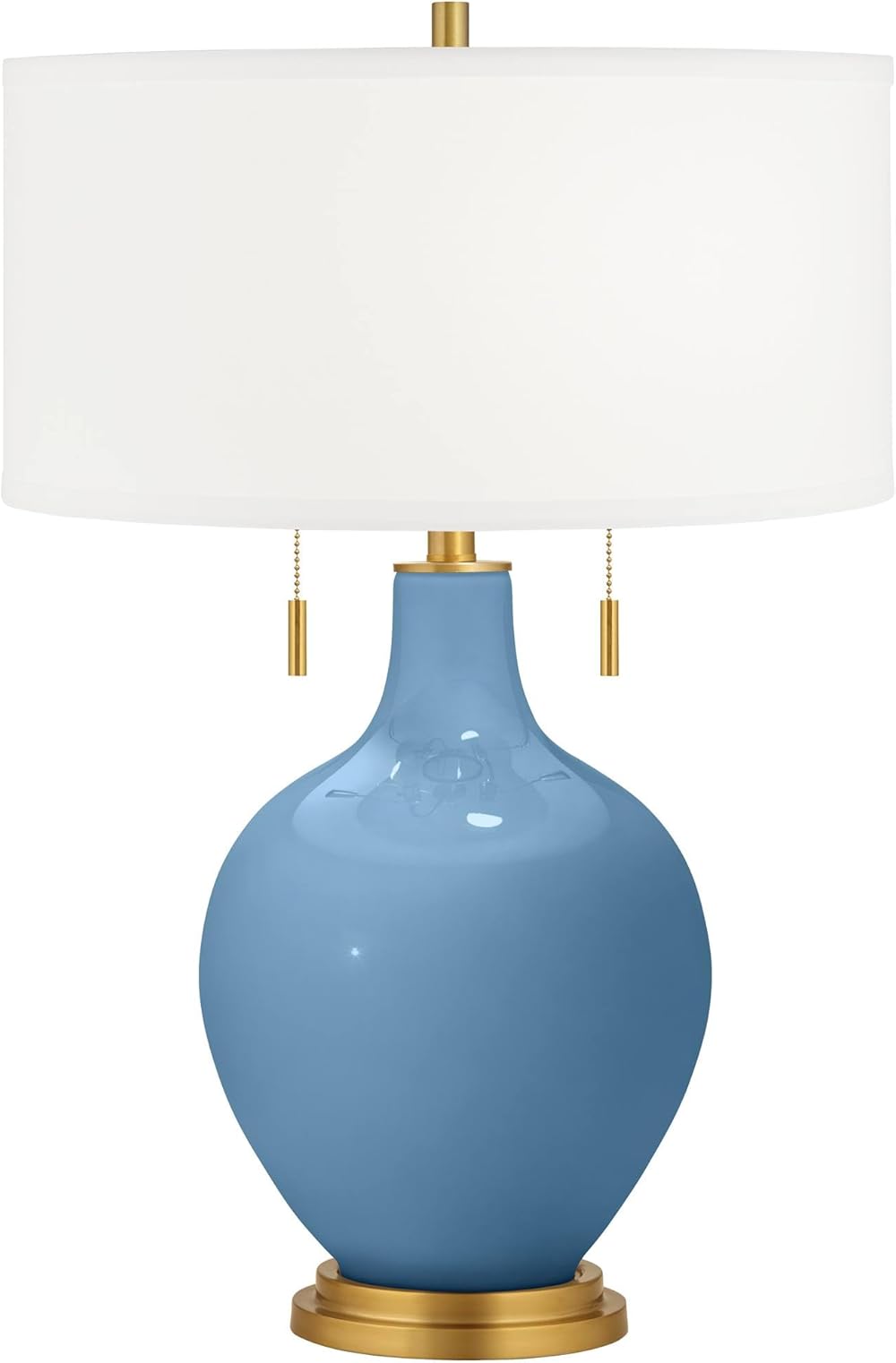 Color + Plus Secure Blue Toby Brass Accents Table Lamp - Costco Arizona