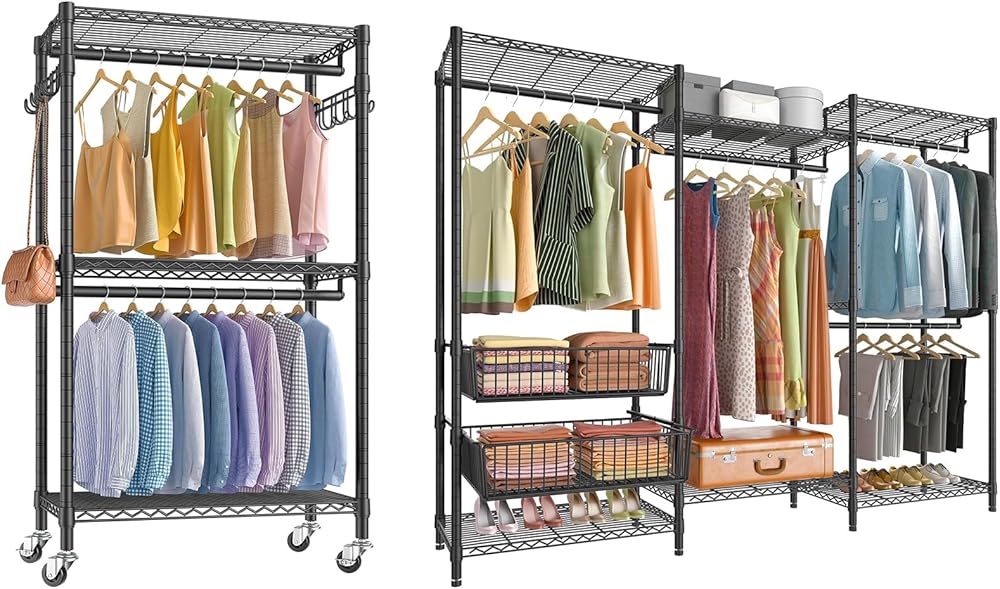 VIPEK V12 Mini Rolling Garment Rack & V10 Heavy Duty Garment Rack ...