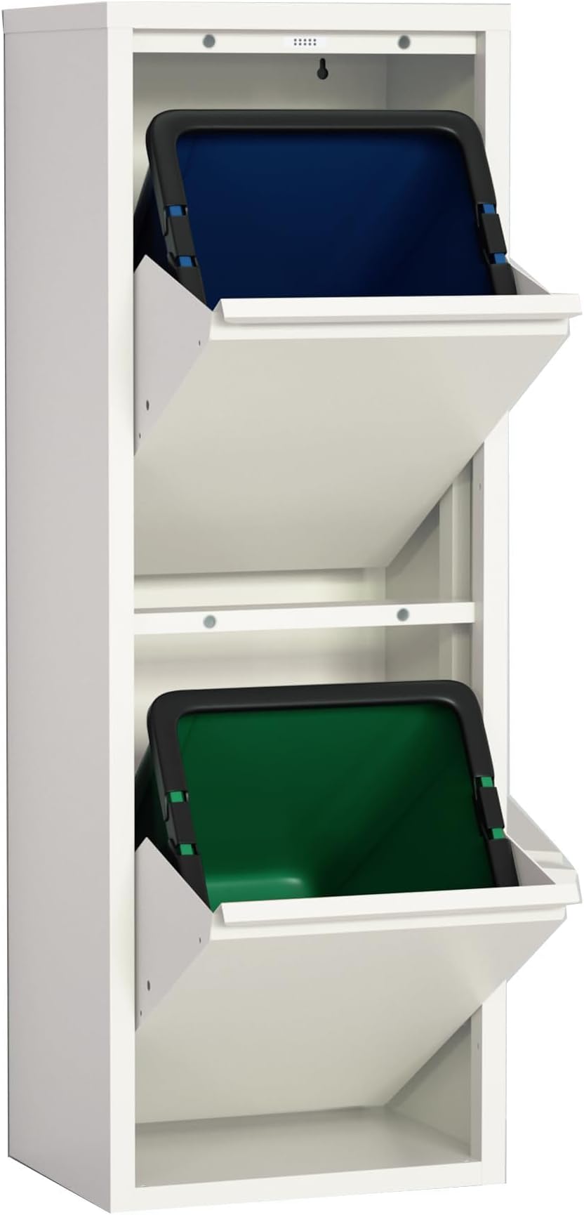 Tilt-Out Trash Can Cabinet with 2 Garbage Cans - Waste Storage Solution ...