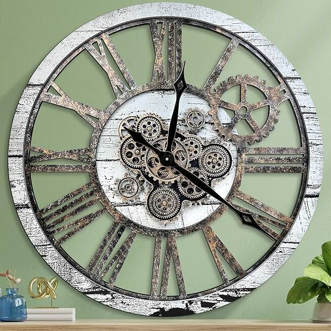 HOIBAI Large Wall Clock Clocks for Living Room Decor Oversized 30 Inch ...