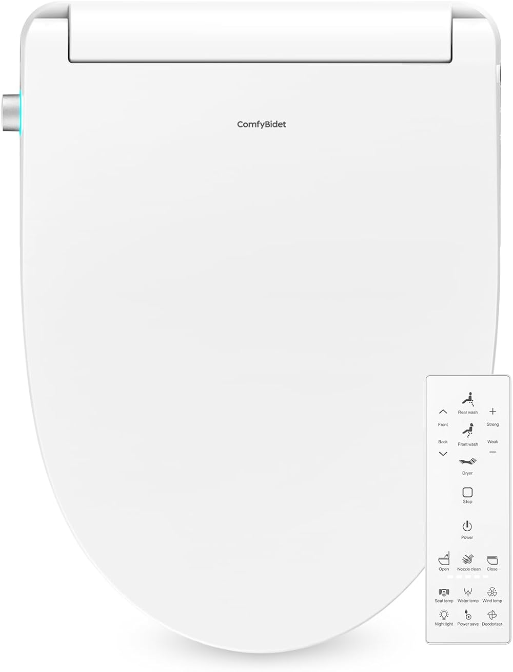Heated Bidet Seat for Elongated Toilets with Wireless Remote, Instant ...