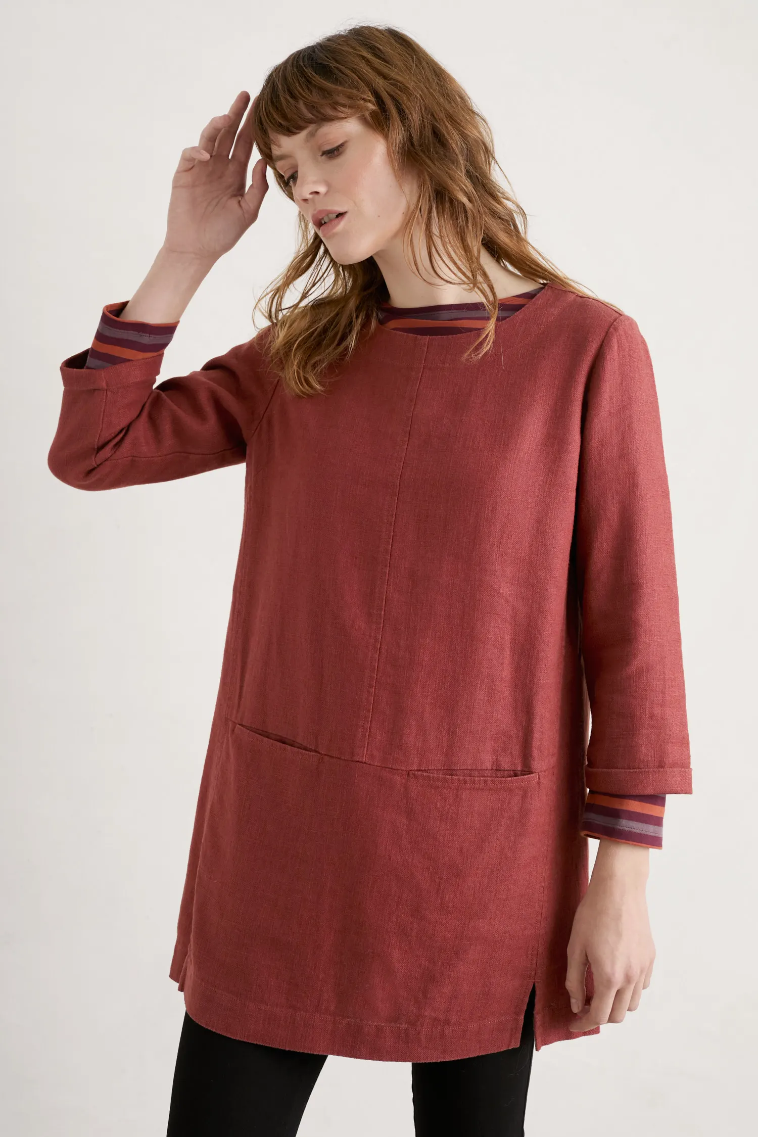 St Agnes Clay Ramie-blend Tunic - Seasalt Cornwall