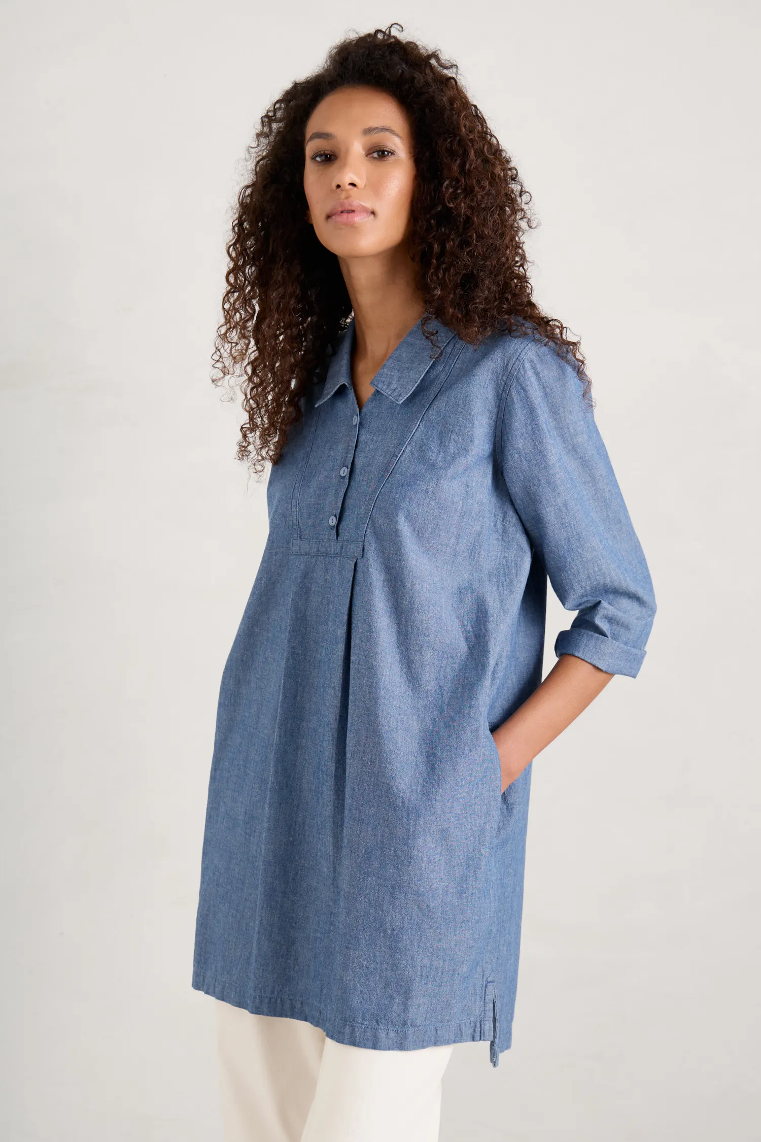 Tide Clock 3/4 Sleeve Tunic - Seasalt Cornwall