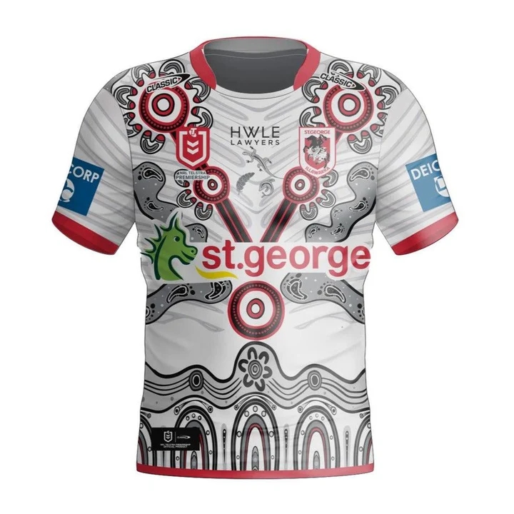 NRL St George Illawarra Dragons 2024 Indigenous Jersey - rugbygeli