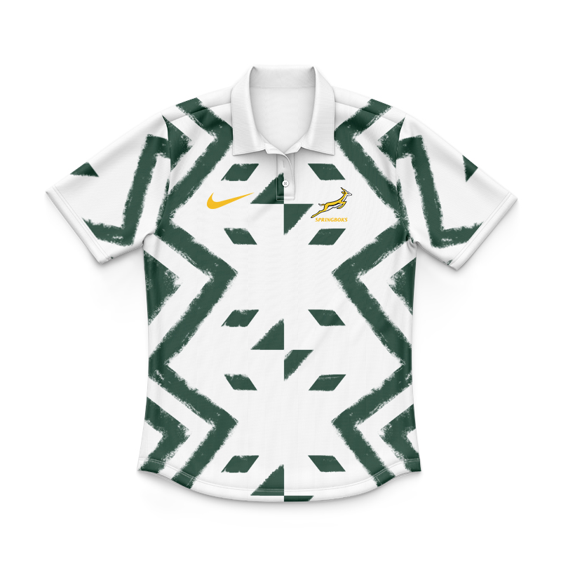 Kid's South Africa Springboks 2024 Pre-Match Polo Shirt - rugbygeli