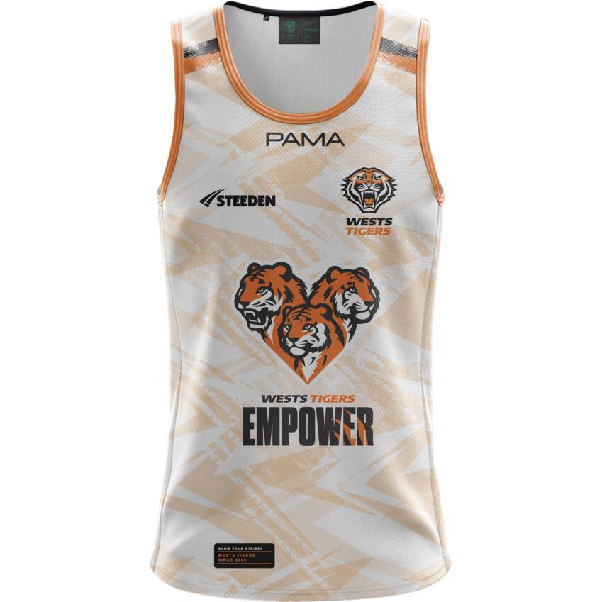 NRL Wests Tigers 2025 Training Singlet - rugbygeli