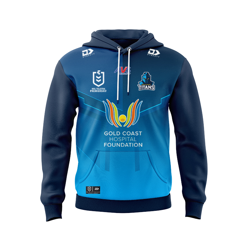 NRL Gold Coast Titans 2025 Junior Home Hoodie - rugbygeli