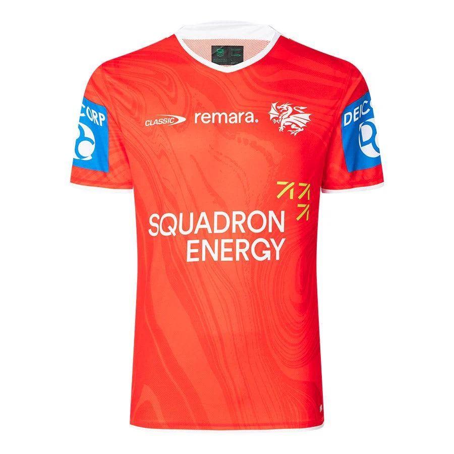 NRL St George Illawarra Dragons 2025 Red Training Jersey - rugbygeli